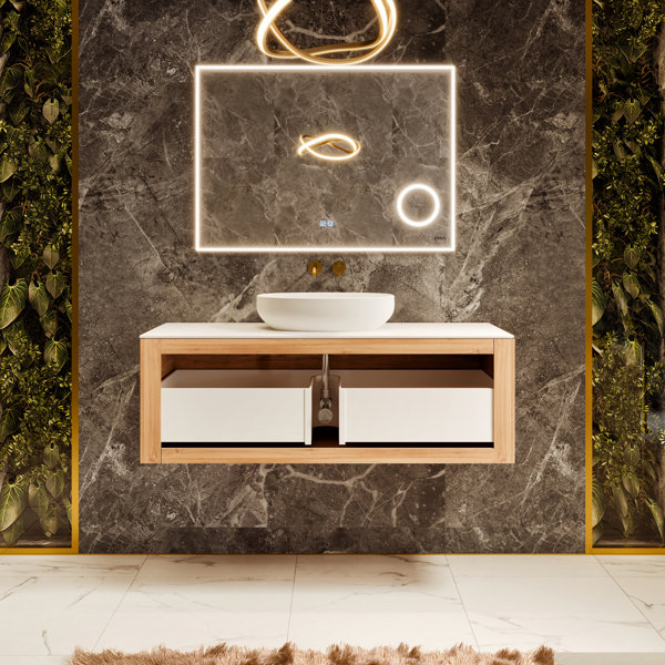 Hokku Designs Kambrey 39'' Single Bathroom Vanity with Solid Surface Top | Wayfair